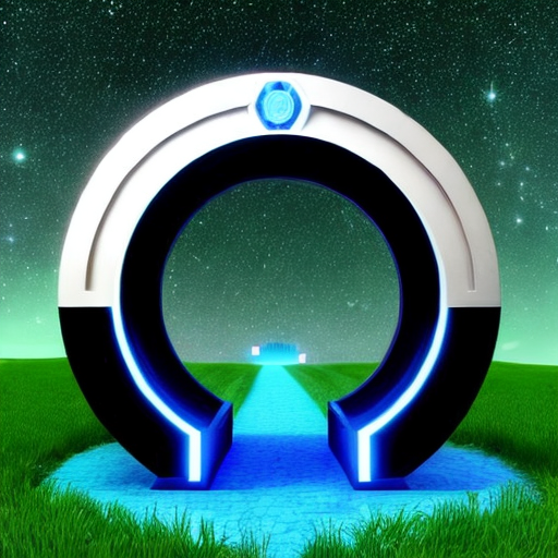 A space gate, futuristic