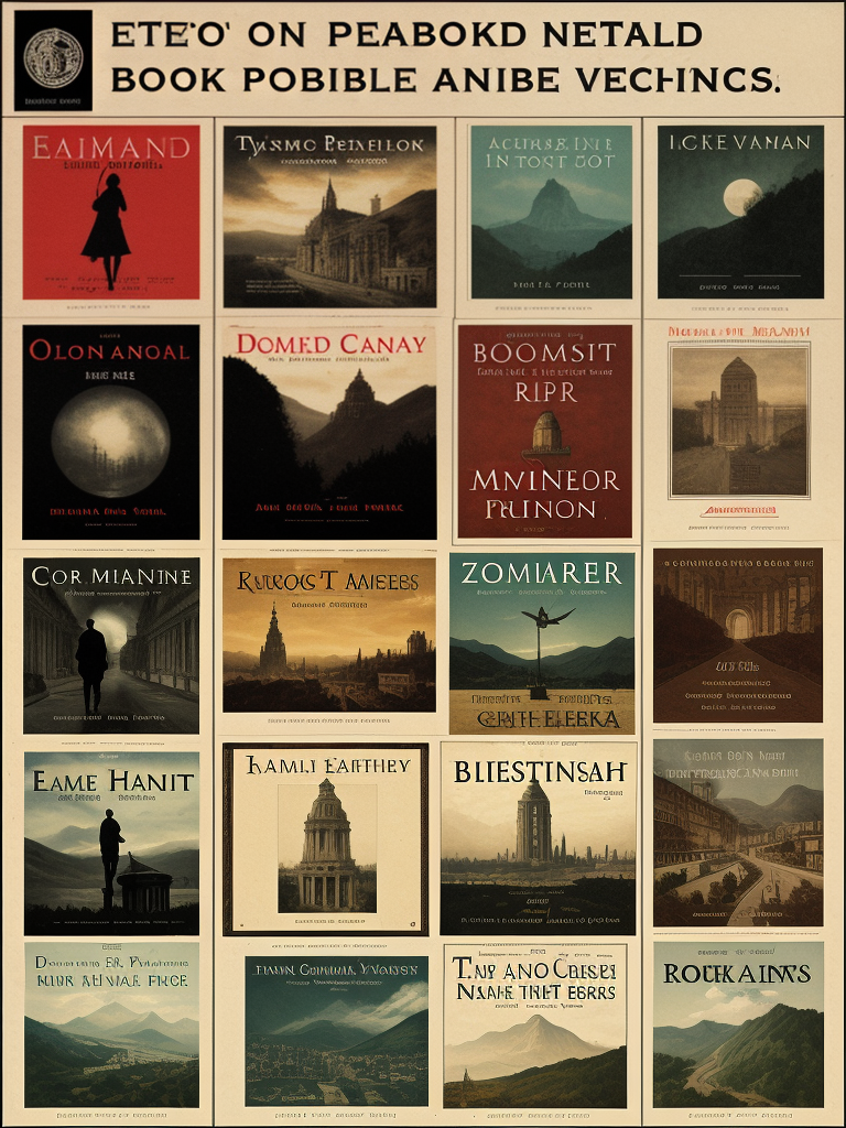 Exploring a Unique Collection of Fictional Book Covers in Various Styles
