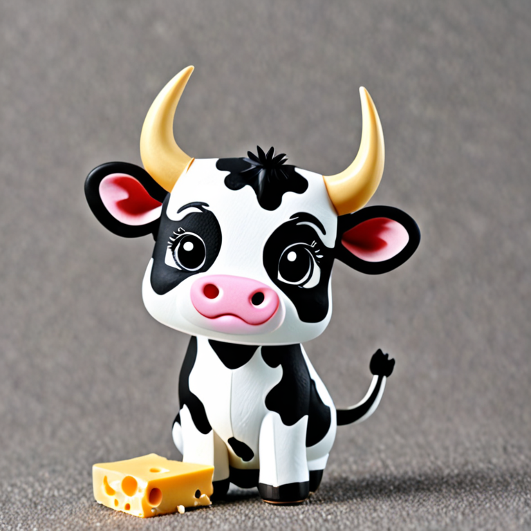 Chibi Cow with Cheese