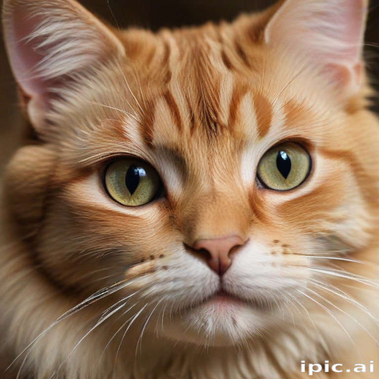Close-Up Portrait of a Majestic Orange Tabby Cat with Striking Green Eyes