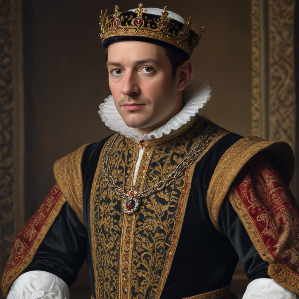 tudor king portrait in palace