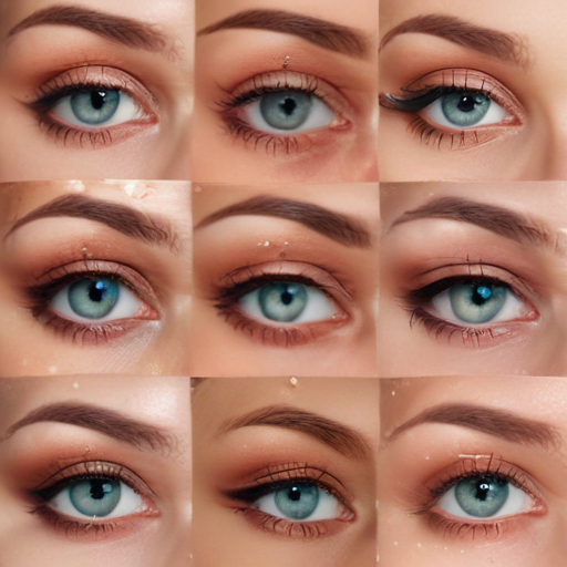 Stunning Close-Up Collage Showcasing Various Eye Makeup Styles and ...