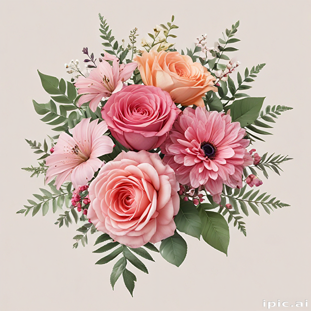A Beautiful Arrangement of Colorful Flowers with Lush Greenery and ...