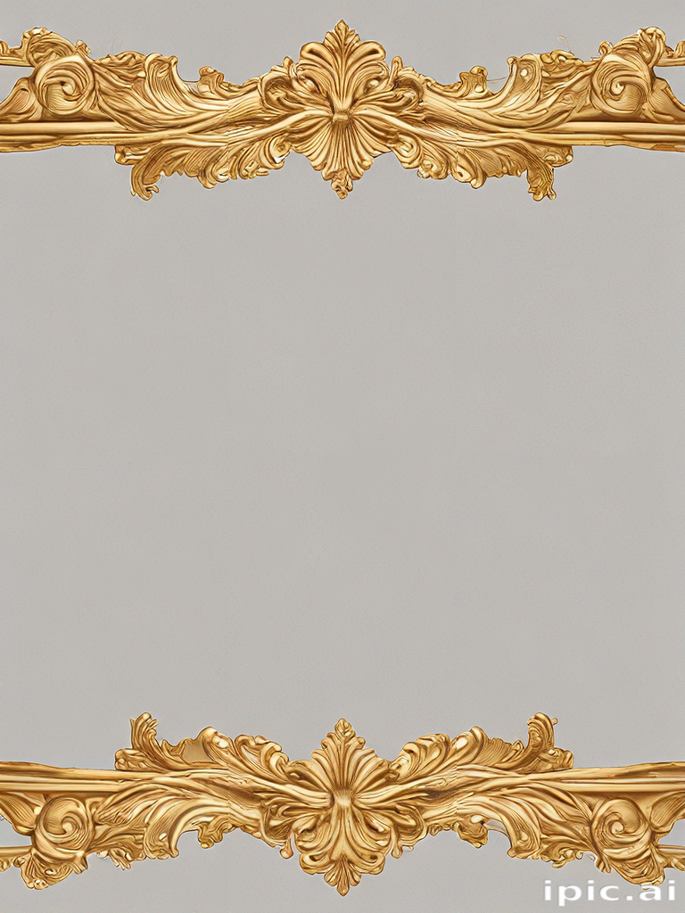 Elegant Ornate Gold Frame Design for Artistic and Decorative Purposes