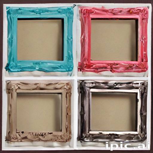 Four Colorful Picture Frames Ready for Your Favorite Artwork Display