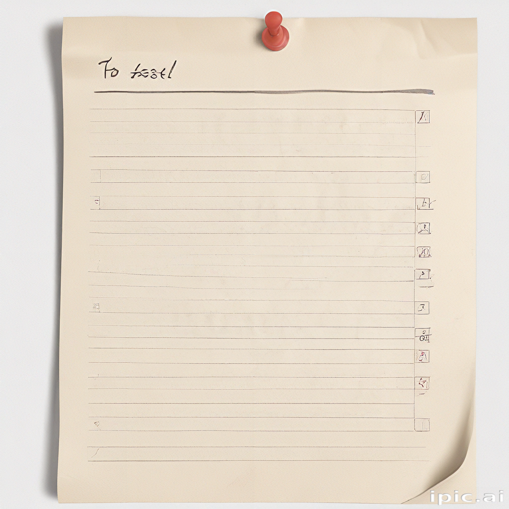 Blank To-Do List with Checkboxes for Organizing Tasks and Reminders