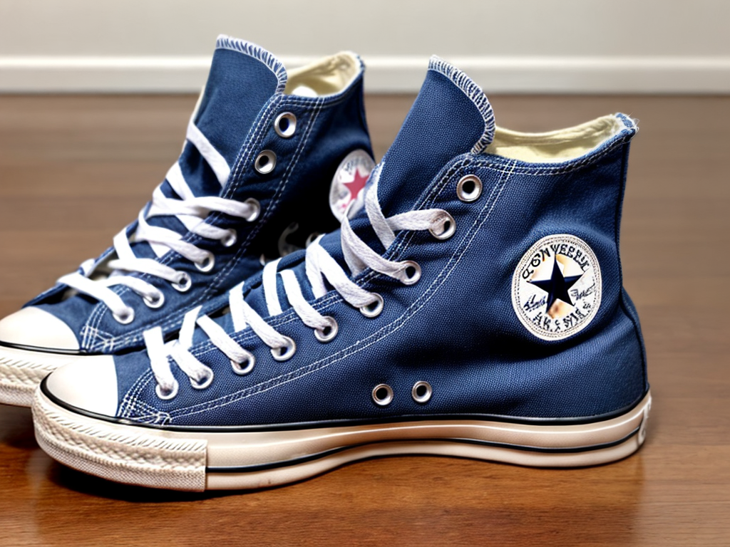 converse shoes standing on top of a hamburger on the kitchen floor