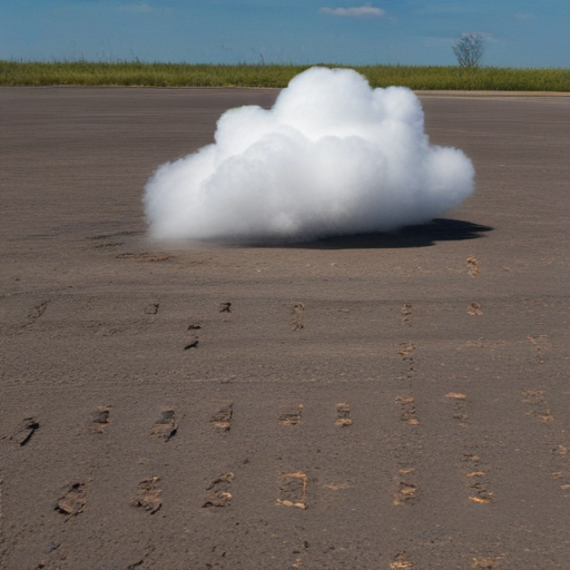A cloud on the ground