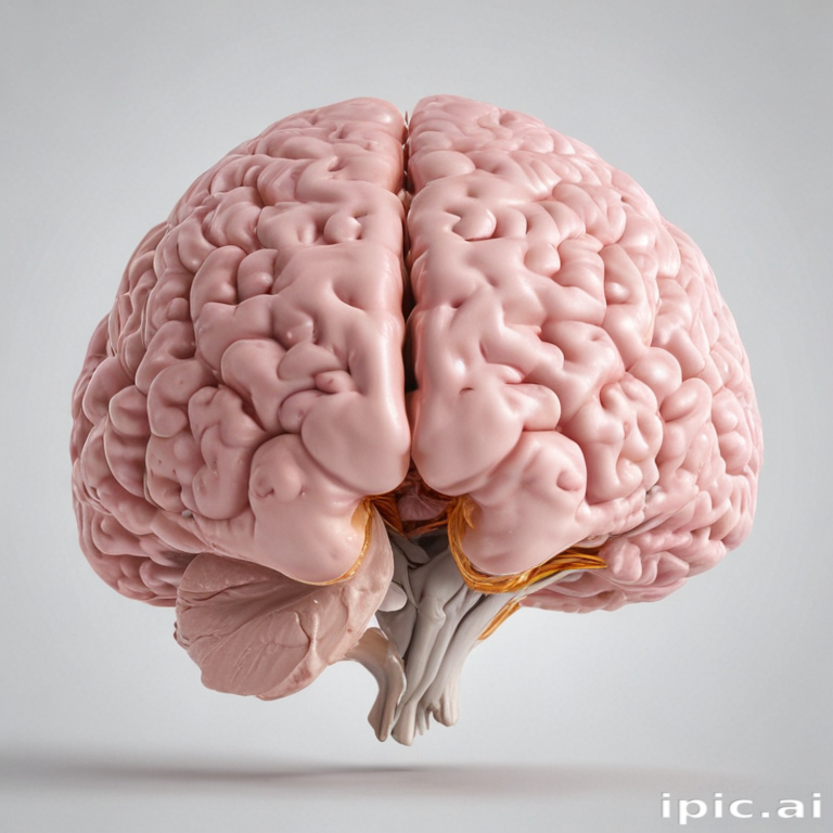Anatomically Detailed 3D Model of the Human Brain with Visible Structures