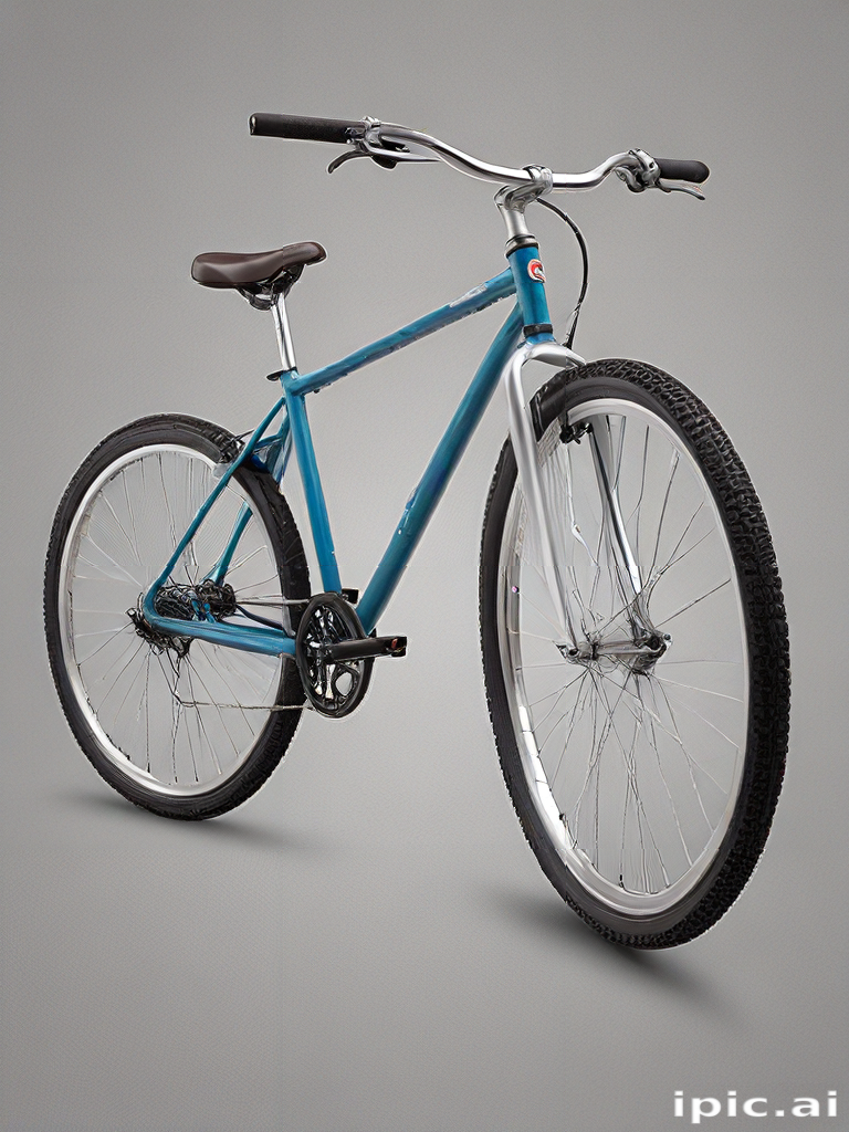 Stylish Blue Bicycle with a Classic Design and Modern Features.