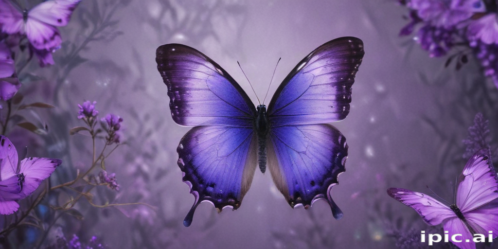 Mesmerizing Purple Butterfly Surrounded by Enchanting Lavender Flowers ...