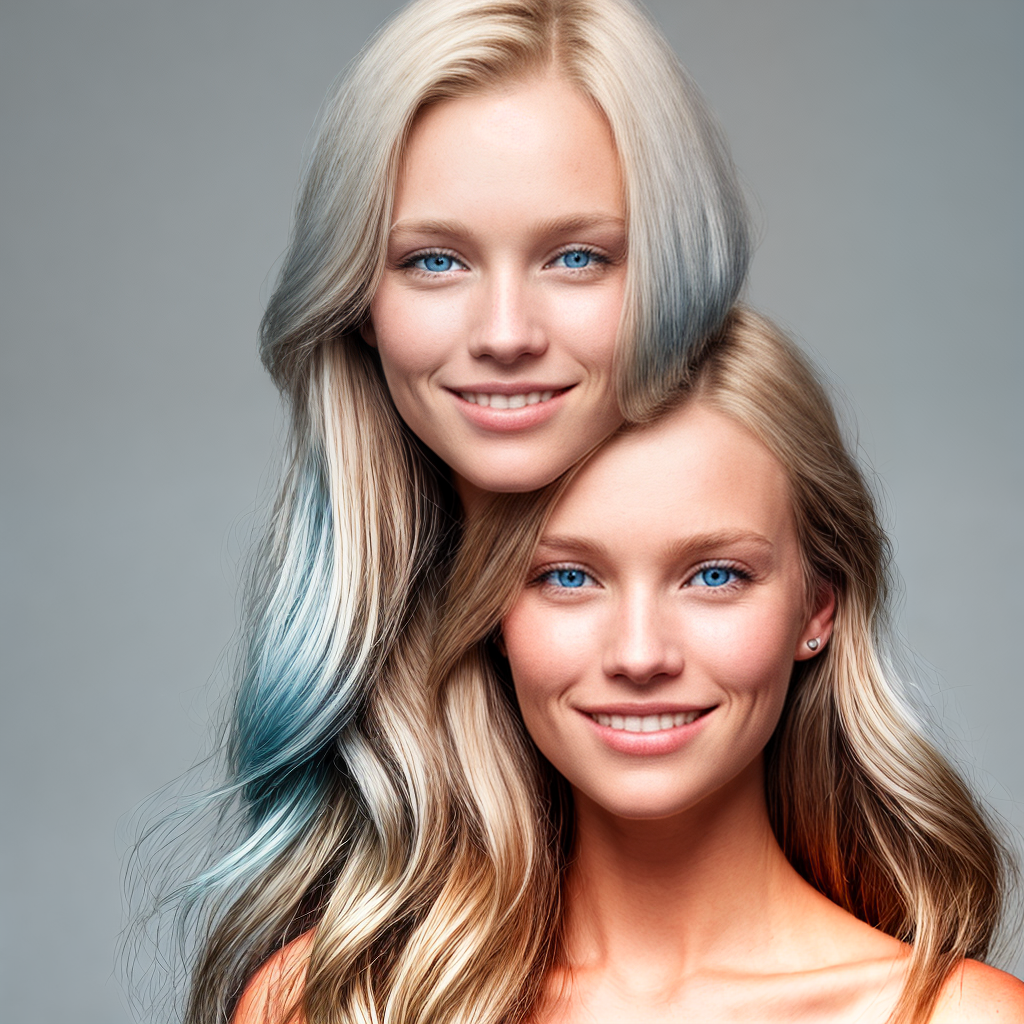 shy smiling Scandinavian female with blonde hair blue eyes full face ...