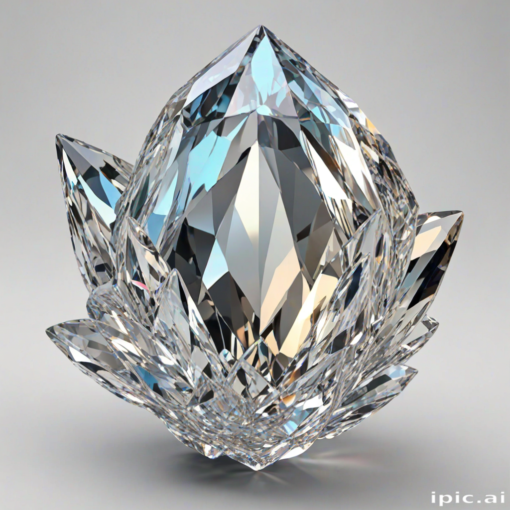 Intricate Crystal Sculpture Reflecting Light in a Stunning Display of ...