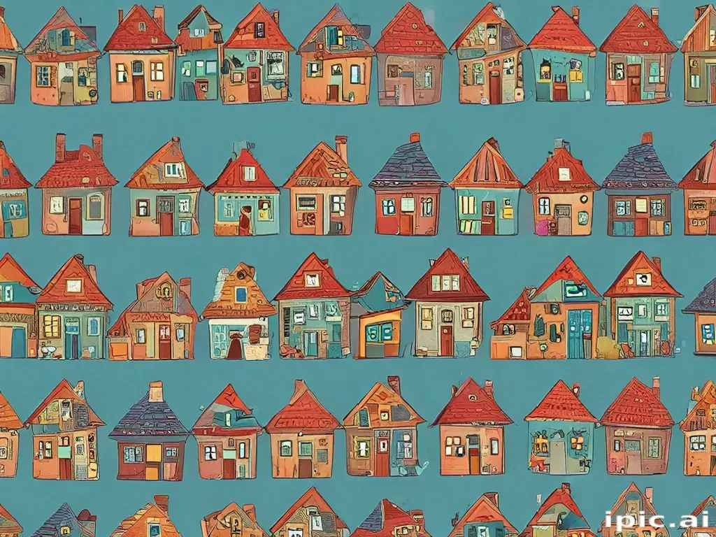 A Whimsical Collection of Colorful Houses in a Charming Neighborhood ...