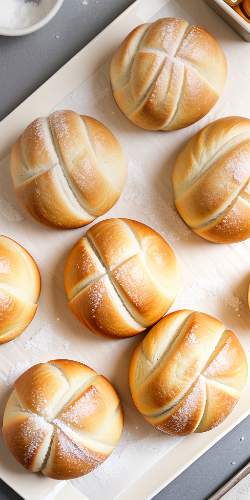 Deliciously Baked Golden Bread Rolls with a Perfectly Crispy Crust.