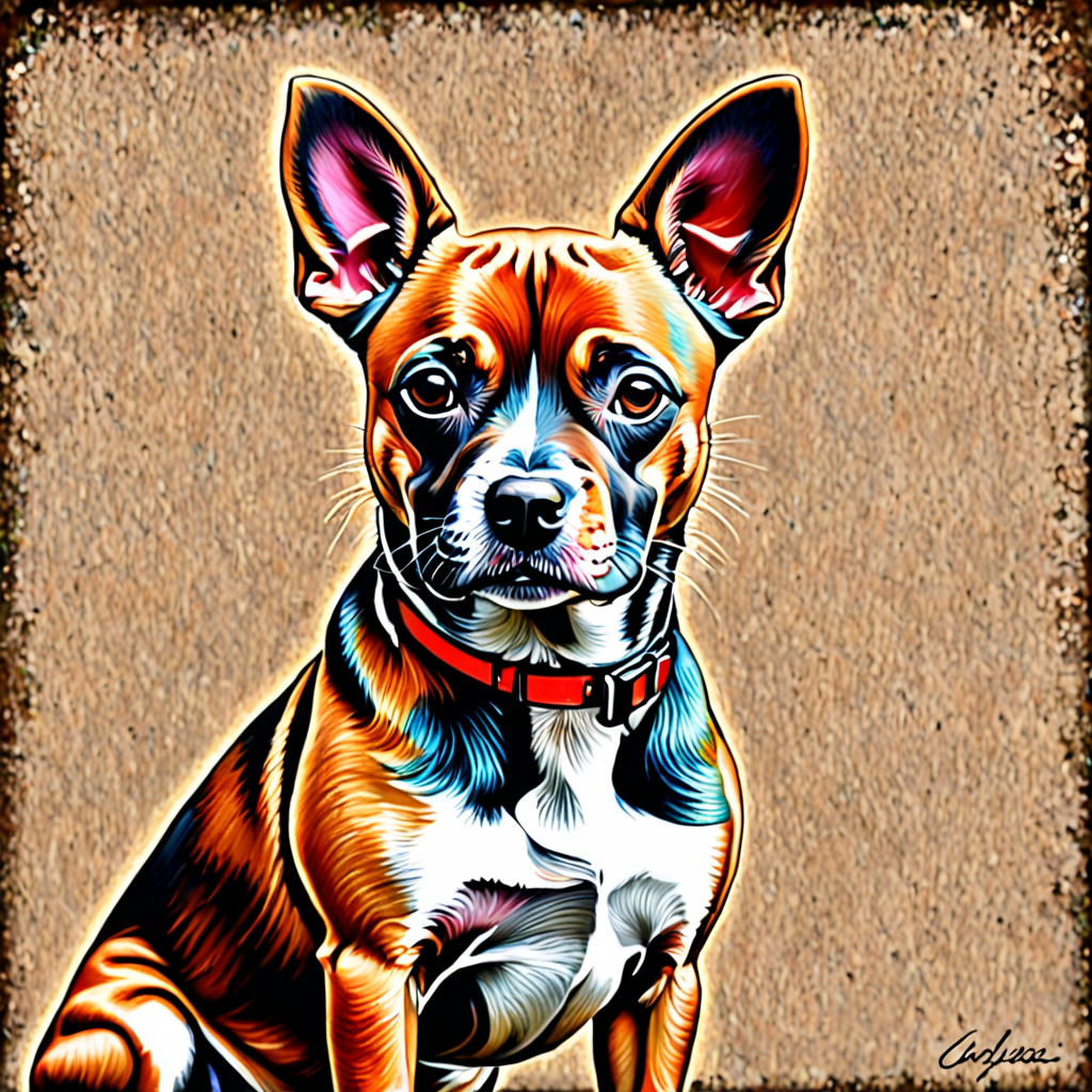 Chichon dog painting