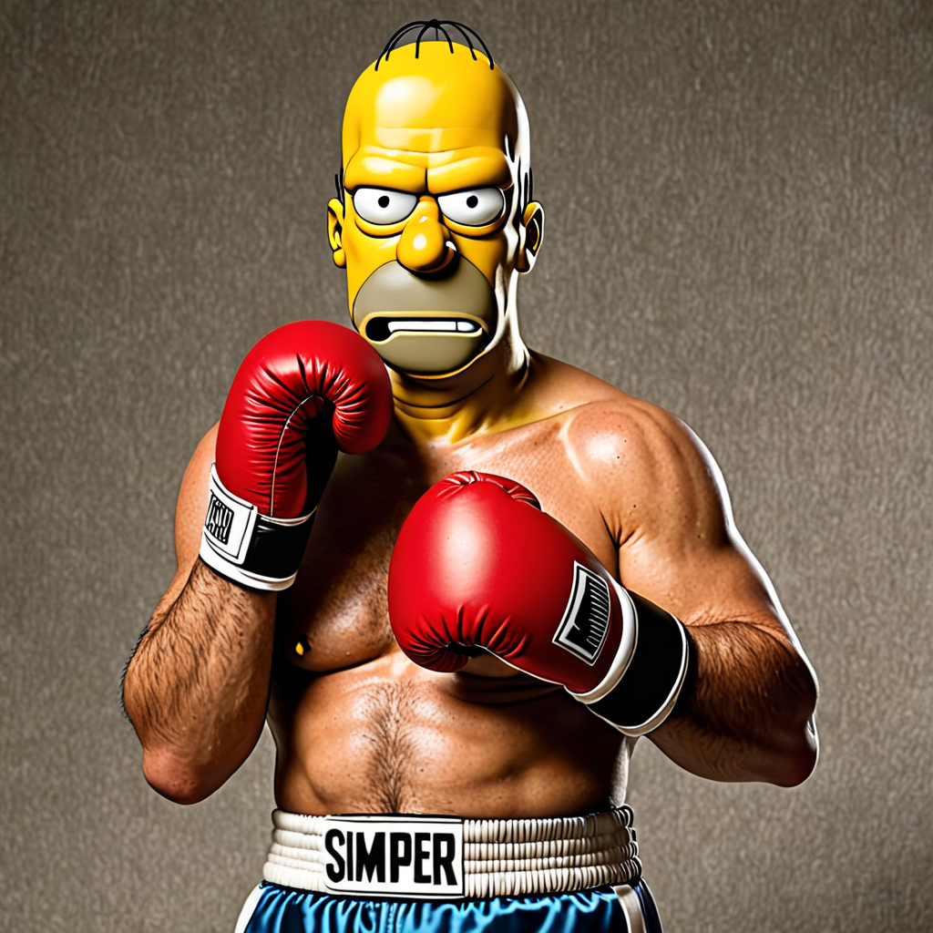 Homer Simpson Boxing
