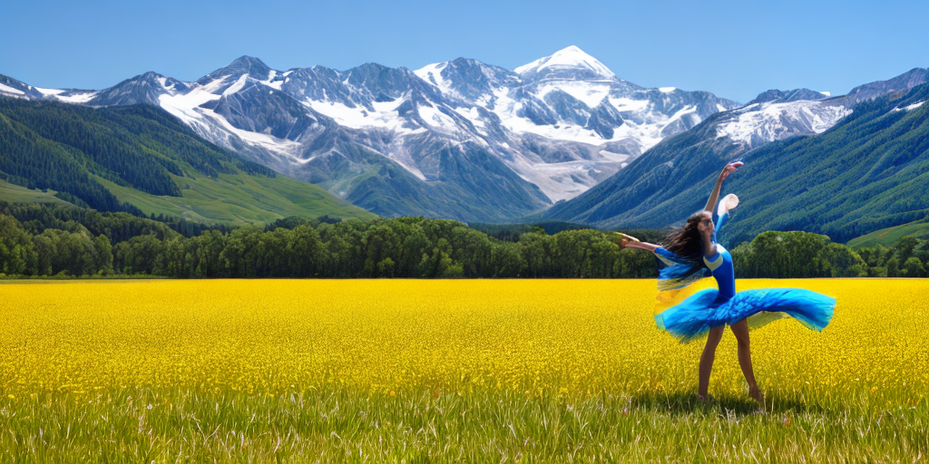 dancer and colors flower