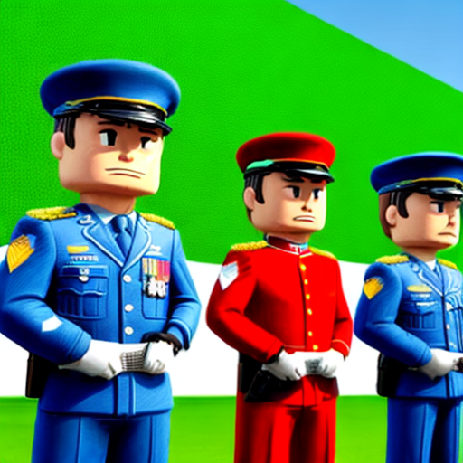 roblox soldiers saluting to officer high quality