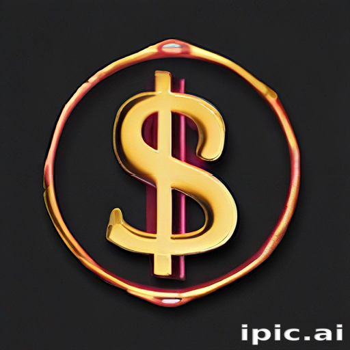 Stylized Dollar Sign in a Colorful Circular Outline on Dark Background