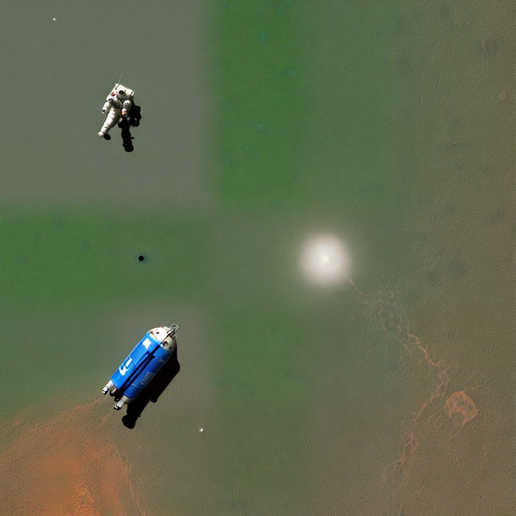 astronaut on moon drinking coca cola looking at earth