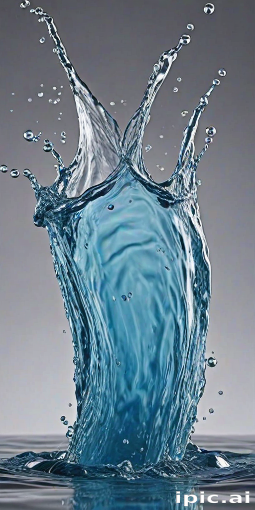 Dynamic Splash of Water Creating Ripples in a Calm Surface