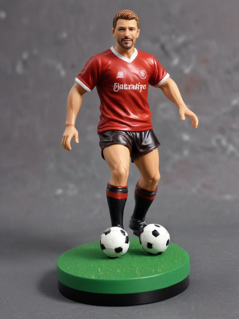 Subbuteo style soccer figure