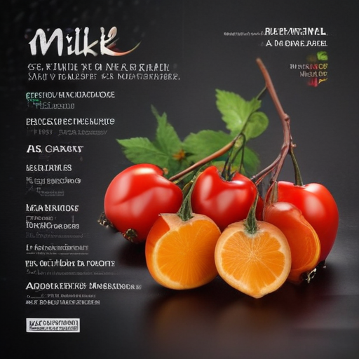 Creative Poster Featuring Milk, Fruits, and Vegetables with Unique ...