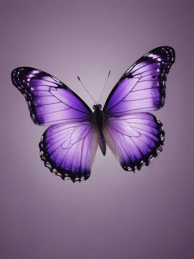 A Stunning Close-Up of a Vibrant Purple Butterfly Against a Soft Background