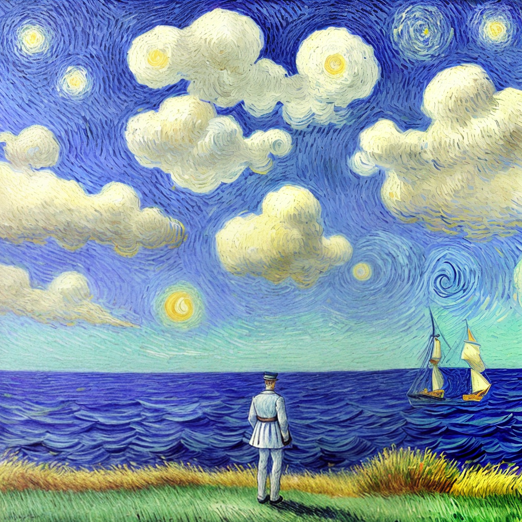 sailor from Bremen in Germany, van gogh style
