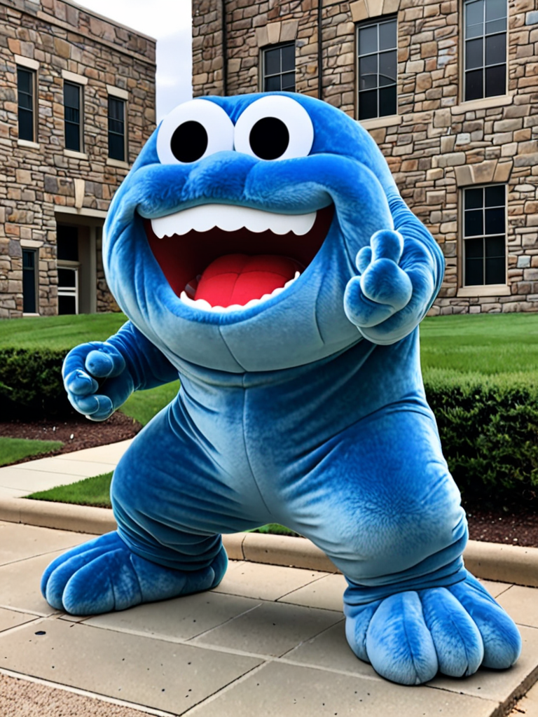 Xavier University The Blue Blob Mascot