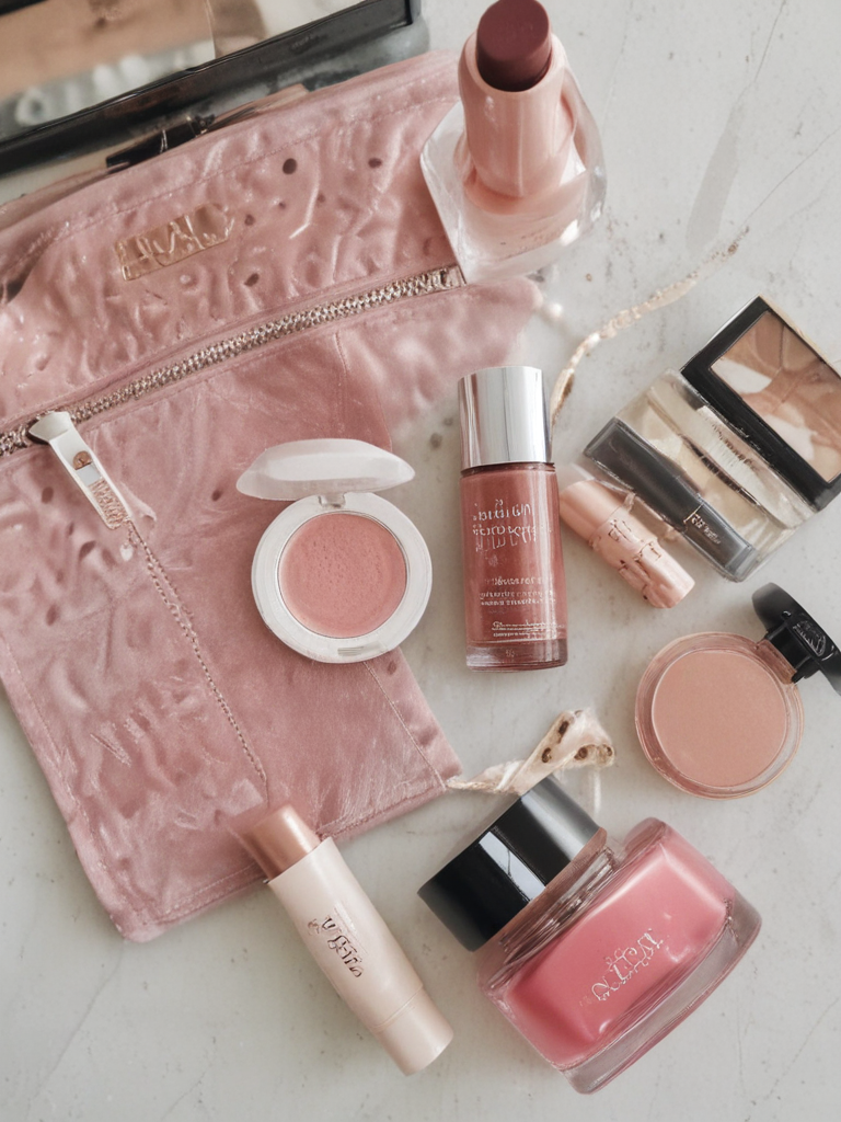 Chic and Stylish Pink Makeup Collection with Glamorous Accessories ...