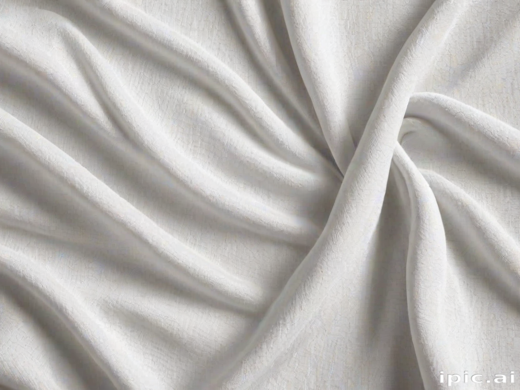 A Soft and Elegant White Fabric Draped Smoothly for Textile Display.
