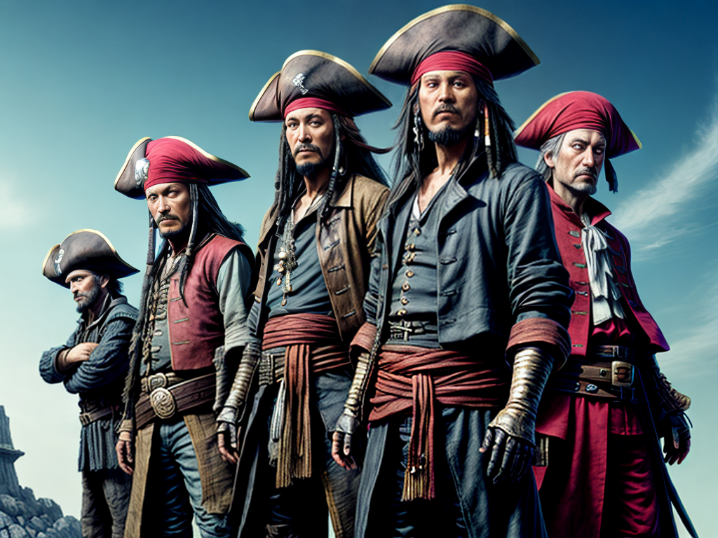 pirates,statek,papuga,ryba,ogien