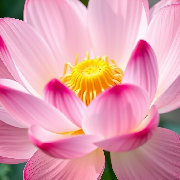Beautiful Close-Up of a Vibrant Pink Lotus Flower in Full Bloom