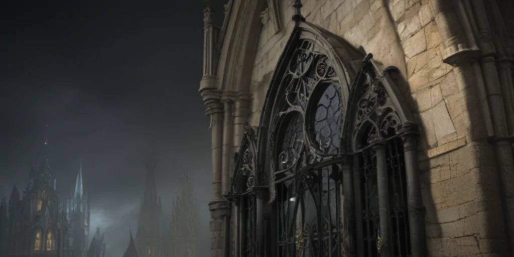 Mystical Gothic Architecture: A Hauntingly Beautiful Scene of Intricate ...