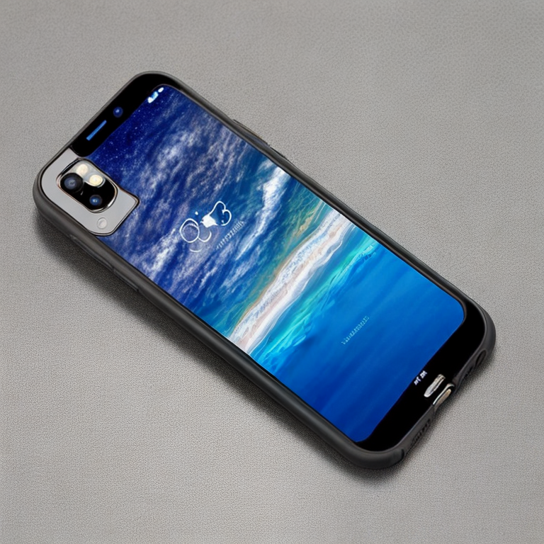 phone case with airpod case attached, solar panel in corner