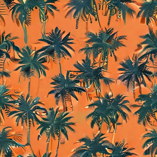 Orange Palm Trees background