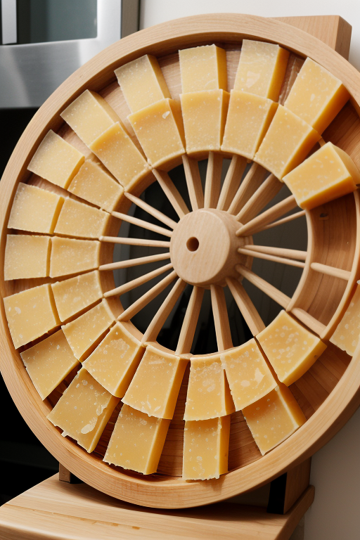 Artfully Arranged Cheese Wheel with Perfectly Cut Cheddar Samples for ...