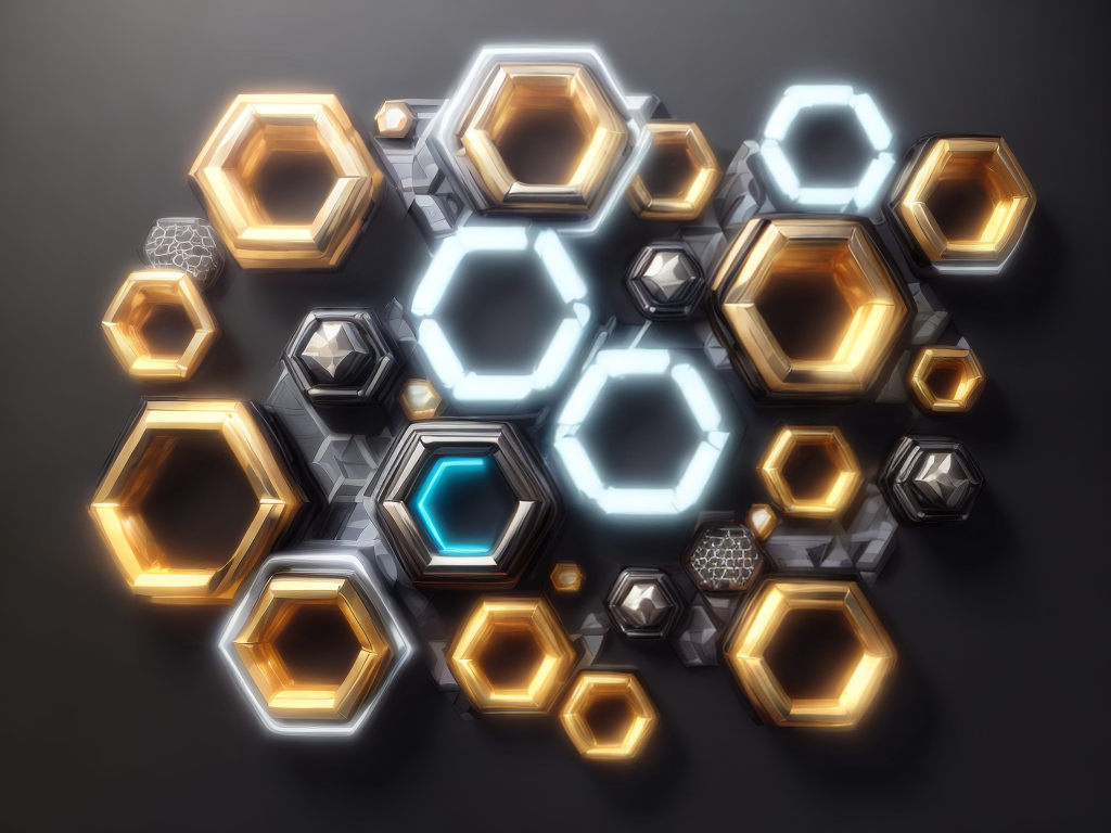 Abstract futuristic luxurious digital geometric technology hexagon background banner 3d ...