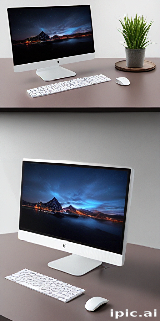 Modern Workspace Setup Featuring an Elegant Computer Monitor and ...