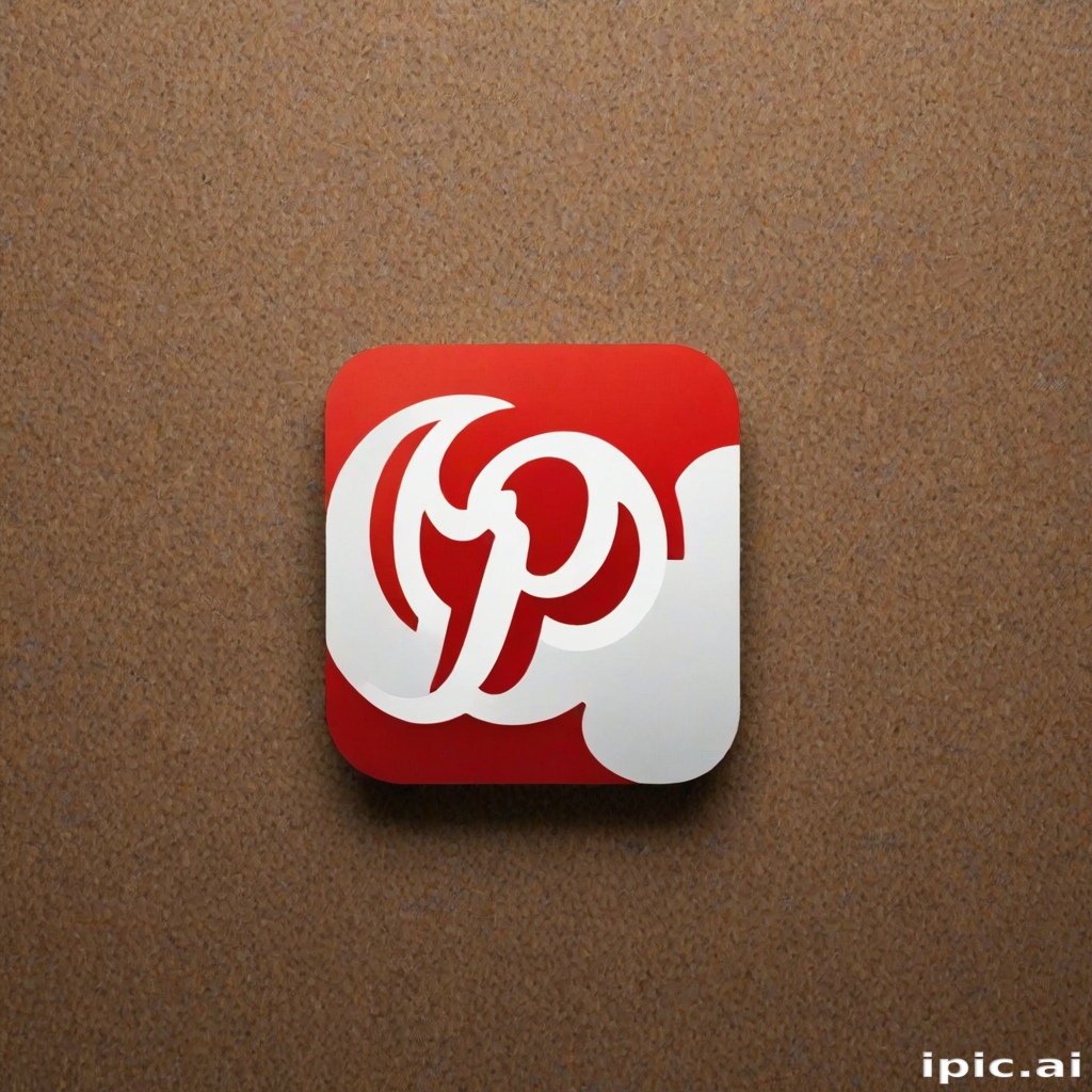 Stylized Logo Design Featuring Bold Red Background and White Elements