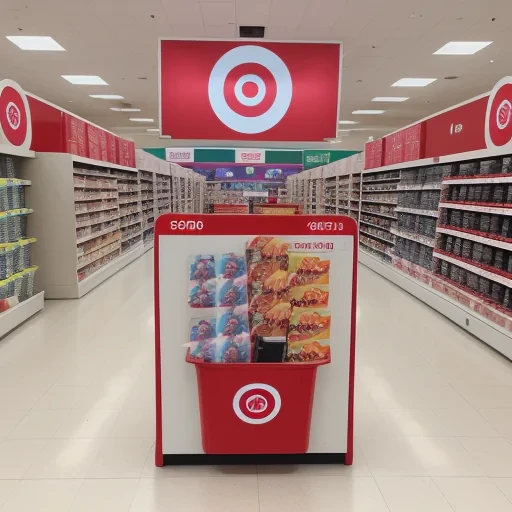 Brightly Lit Aisle of a Target Store Displaying Colorful Merchandise ...