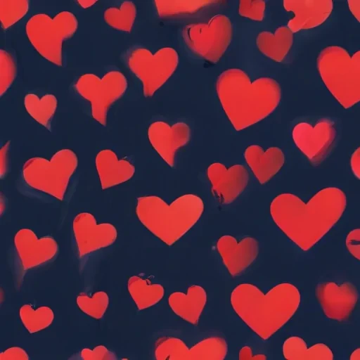 Colorful Hearts Against a Dark Background Expressing Love and Affection