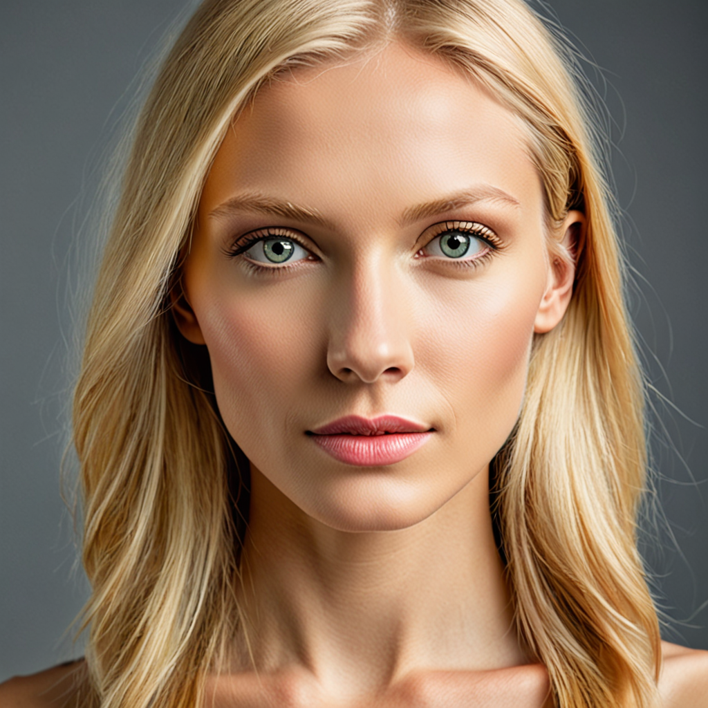 geneticly modified Blonde Human female standing