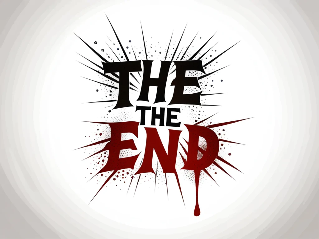 An Artistic Representation of Finality and Closure in Bold Typography