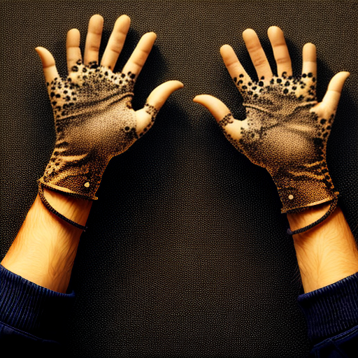 Jesus hands with holes in wrists