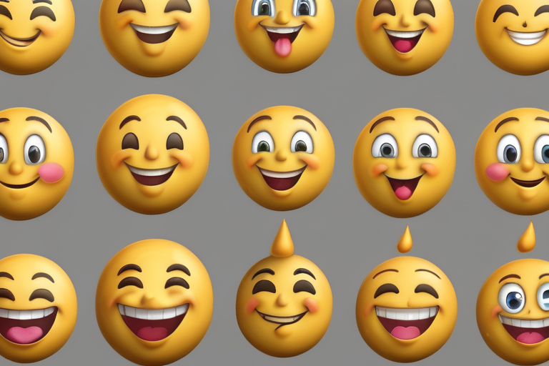 A Colorful Collection of Various Expressive Emojis Showing Different ...