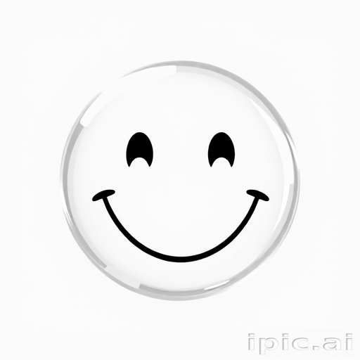 A Cheerful Smiley Face Icon Representing Happiness and Positive Vibes