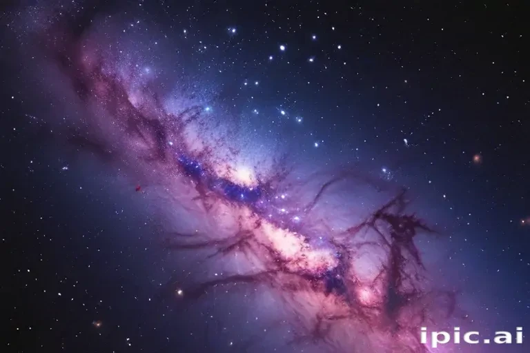 Stunning View of a Colorful Galaxy Filled with Stars and Nebulae